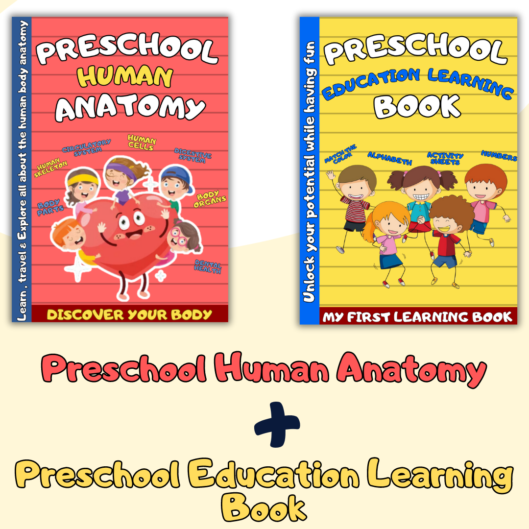 Human Anatomy Preschool Book | 200+ Worksheets – First School Bundle